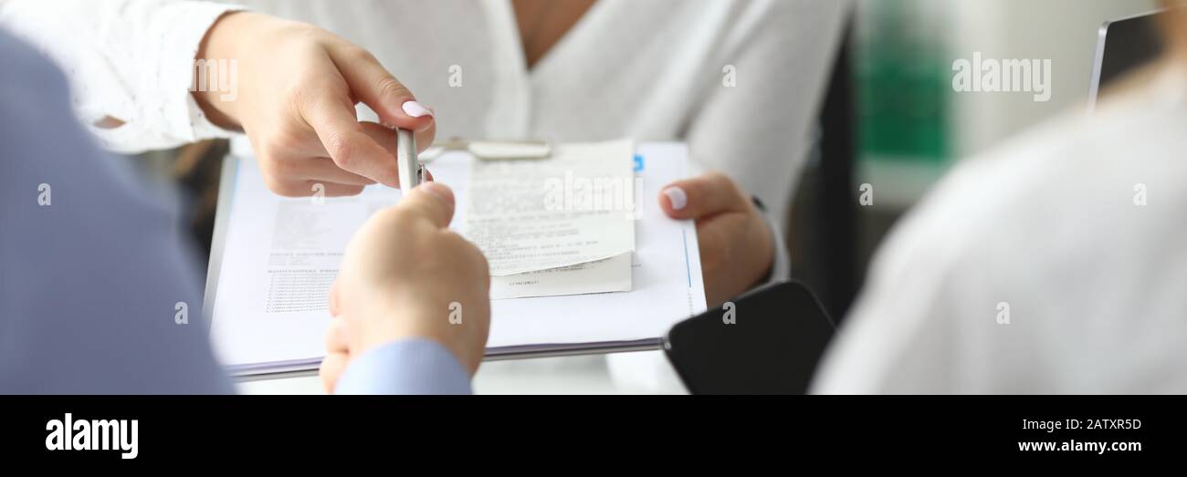 Process of signing contract Stock Photo - Alamy