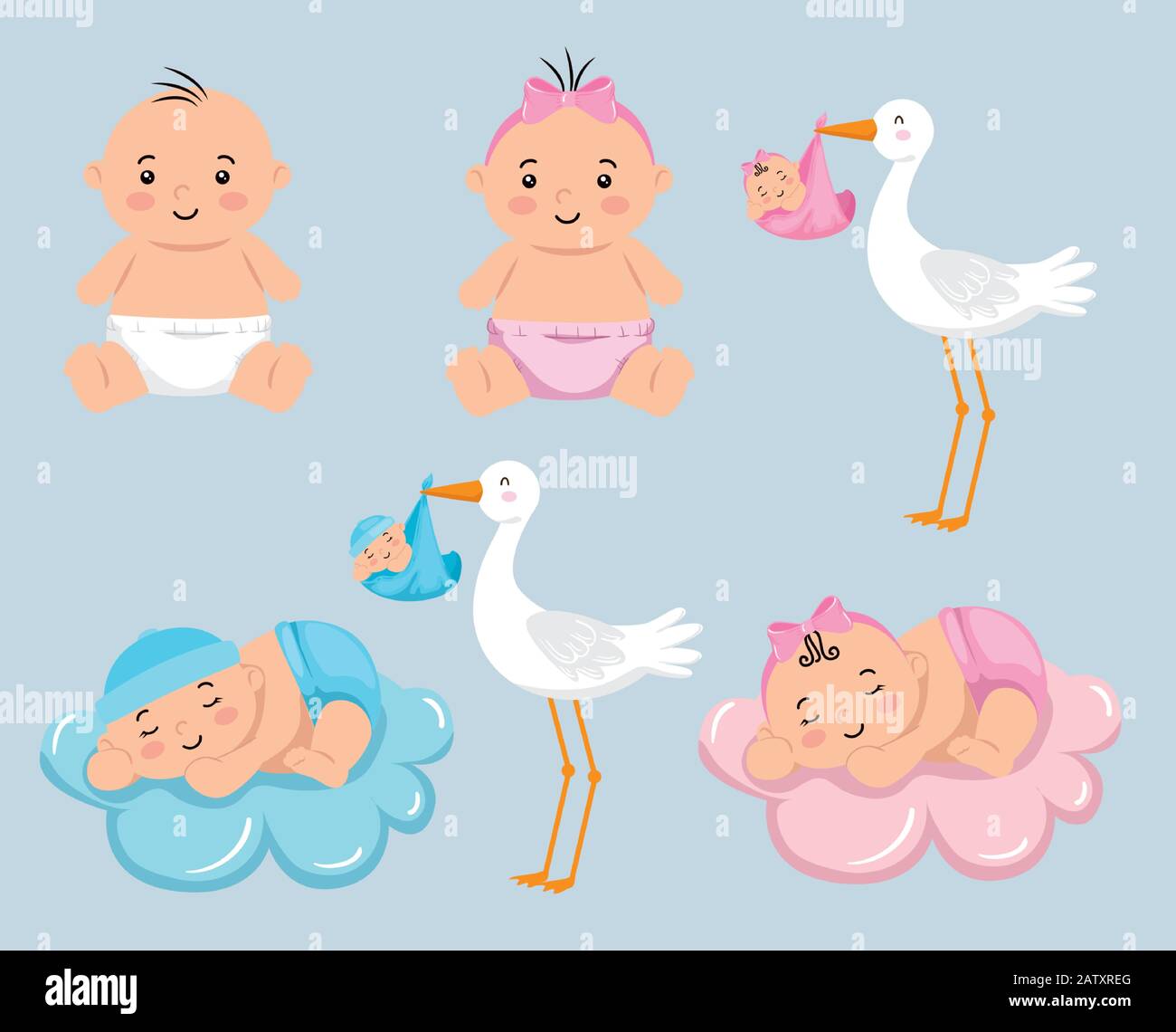 Group animal babies Stock Vector Images - Alamy
