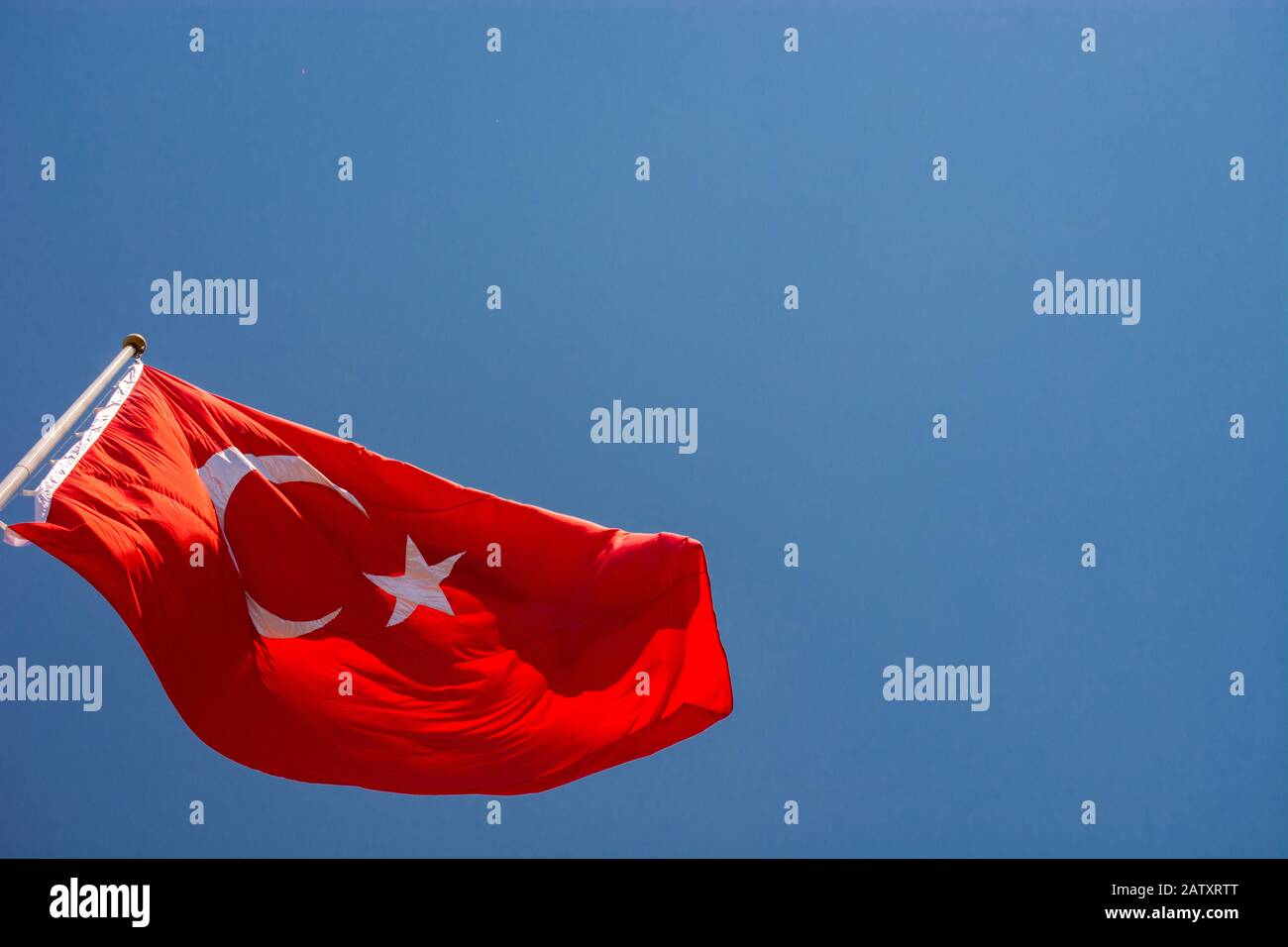 Turkish flags blowing in wind hi-res stock photography and images - Alamy