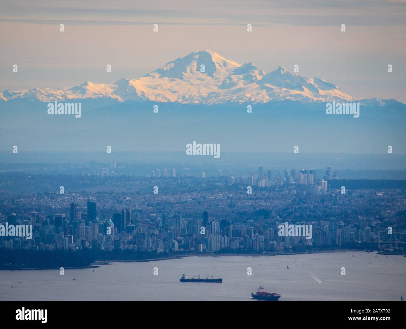 Mount Baker over Vancouver Stock Photo - Alamy