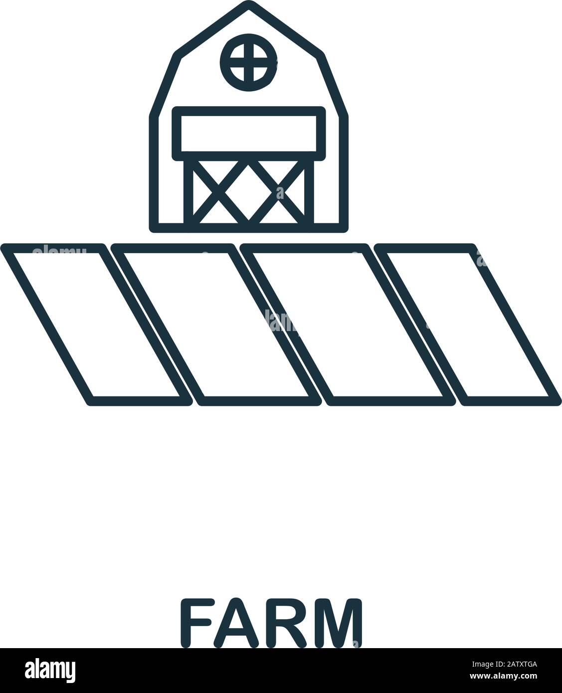 Farm icon. Thin line style element from icons collection. Outline Farm ...