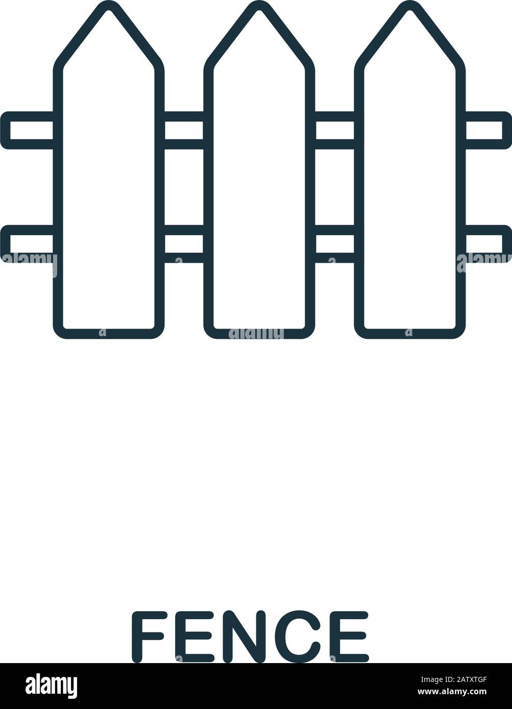 Fence icon. Thin line style element from farm icons collection. Outline ...