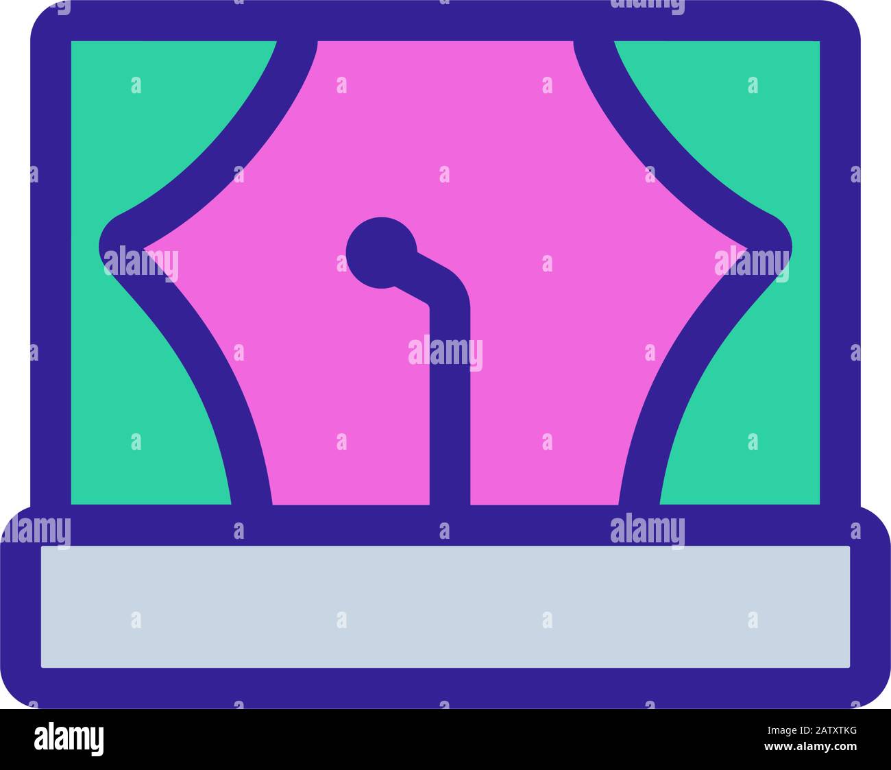 scene icon vector. Isolated contour symbol illustration Stock Vector ...