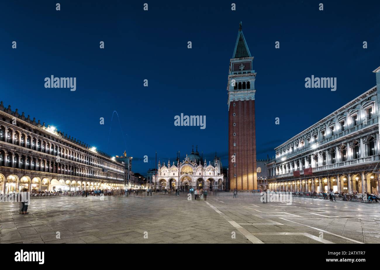 Piazza San Marco (Saint Mark`s Square) with Basilica di San Marco and ...
