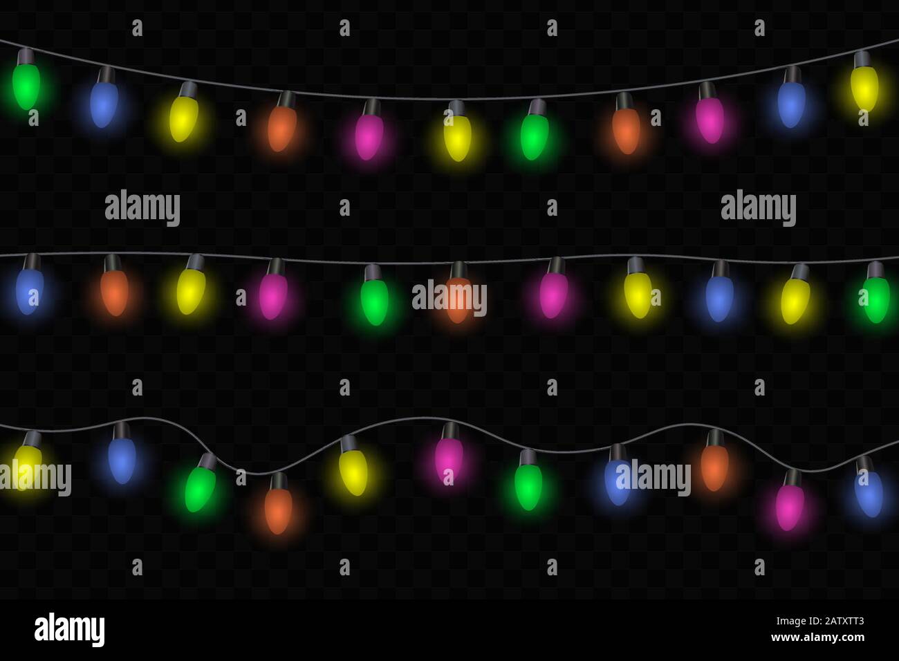 Glowing new year led Stock Vector Images - Alamy