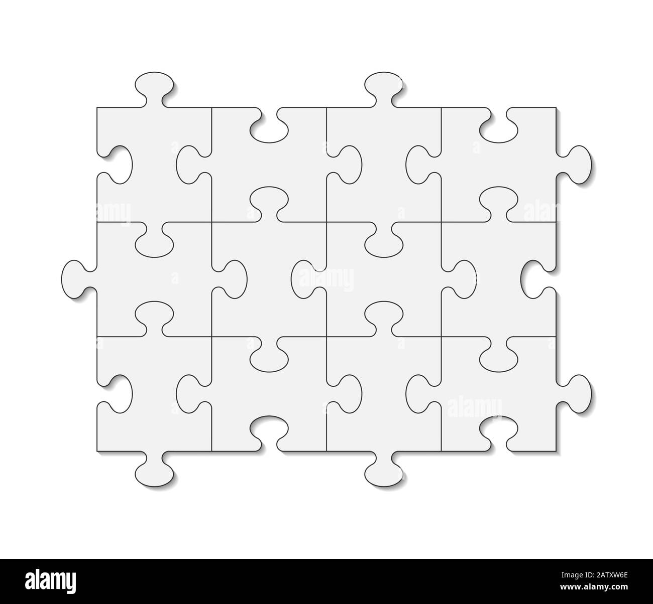Jigsaw puzzle pieces. Template for business presentation Stock Vector ...