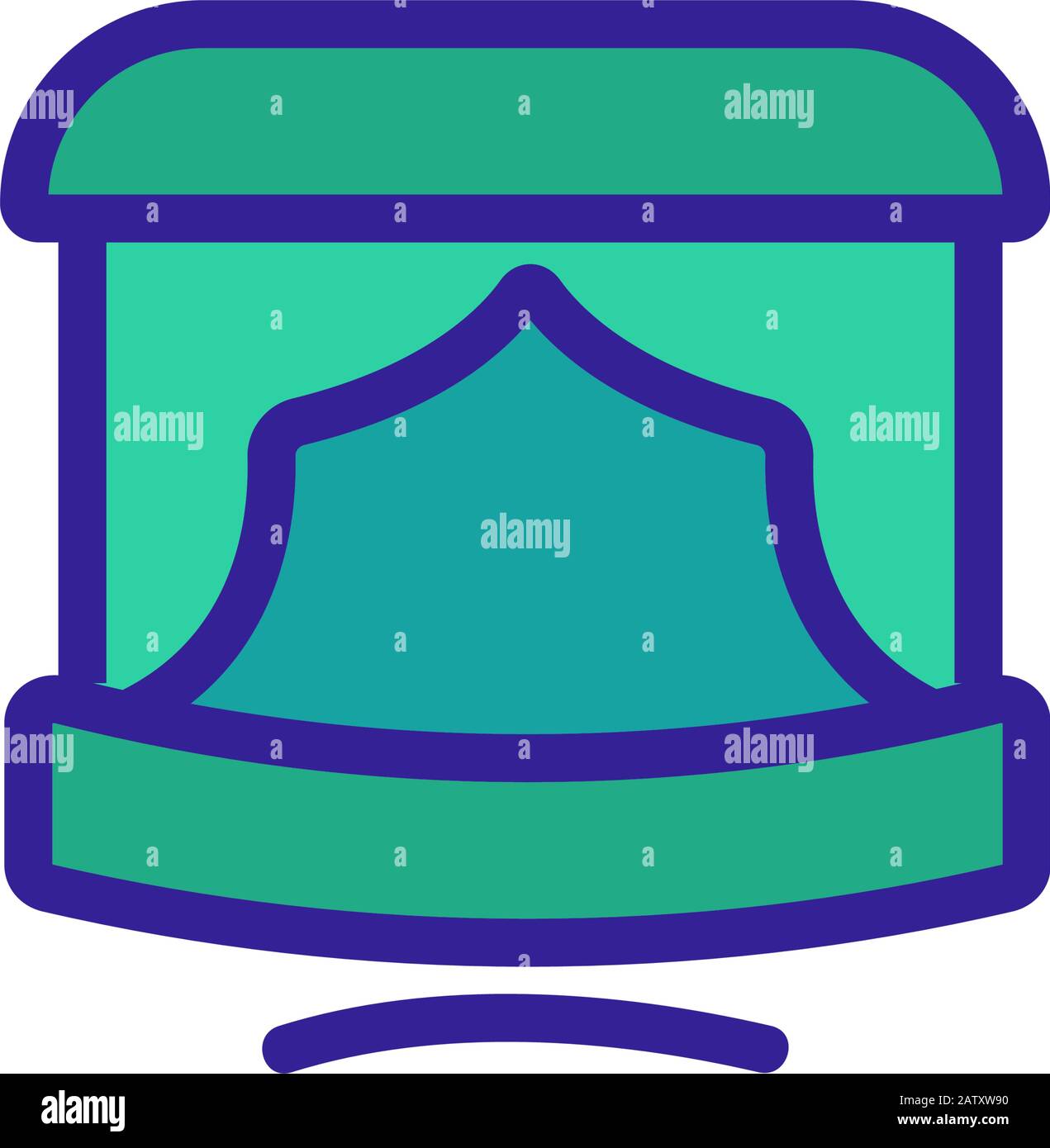 scene icon vector. Isolated contour symbol illustration Stock Vector ...