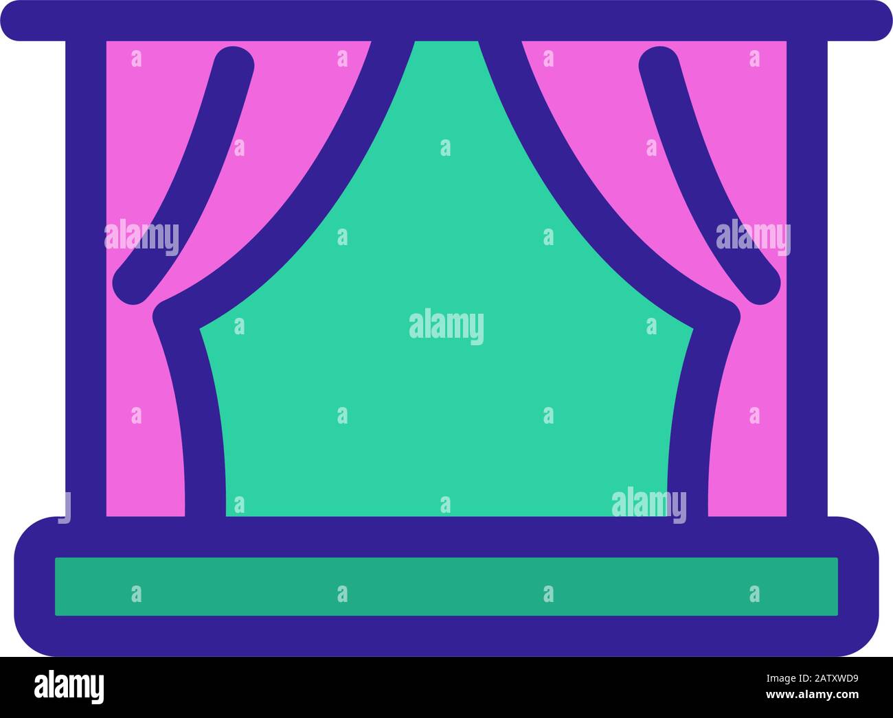 scene icon vector. Isolated contour symbol illustration Stock Vector ...