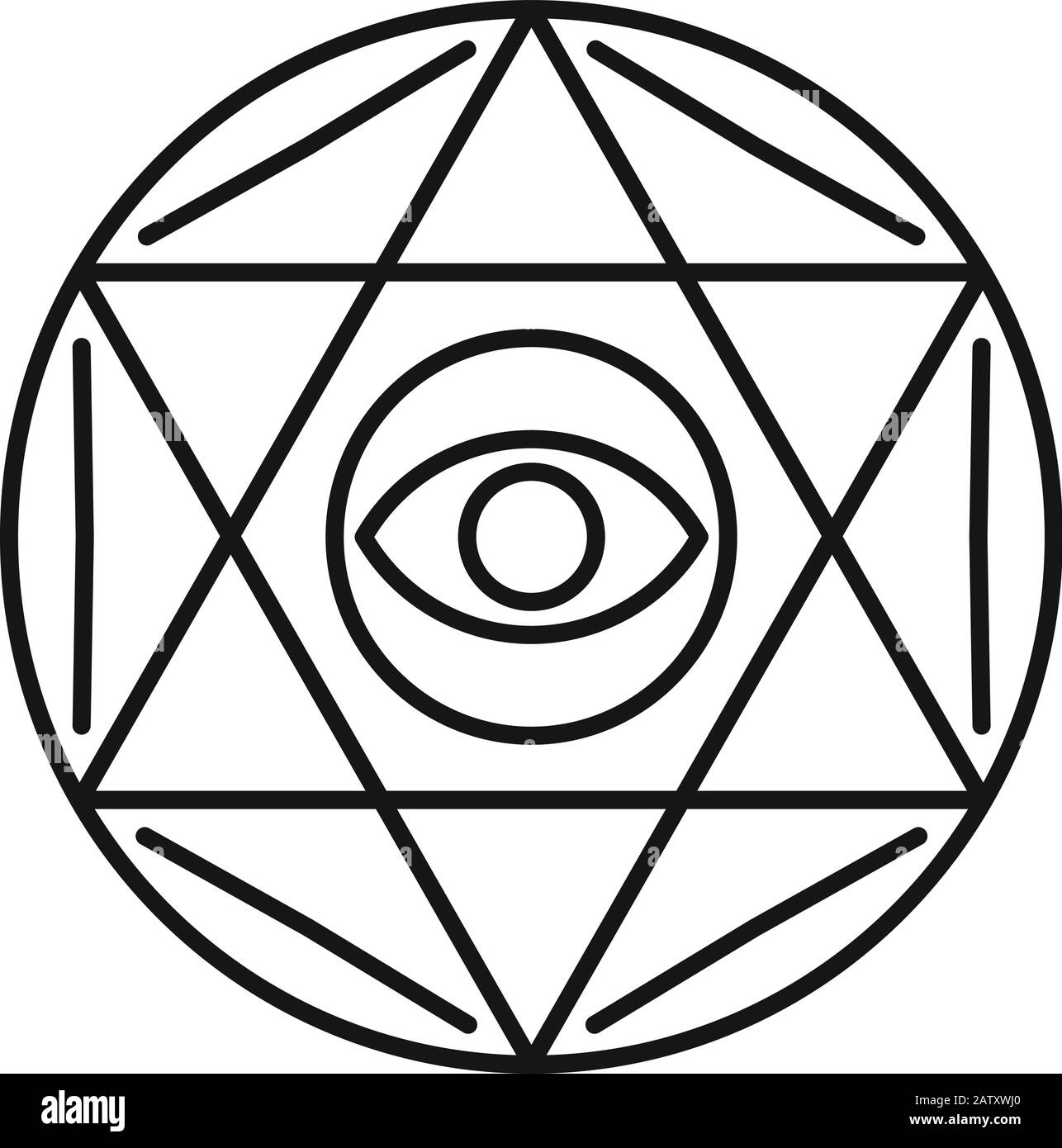 Alchemy star icon. Outline alchemy star vector icon for web design ...