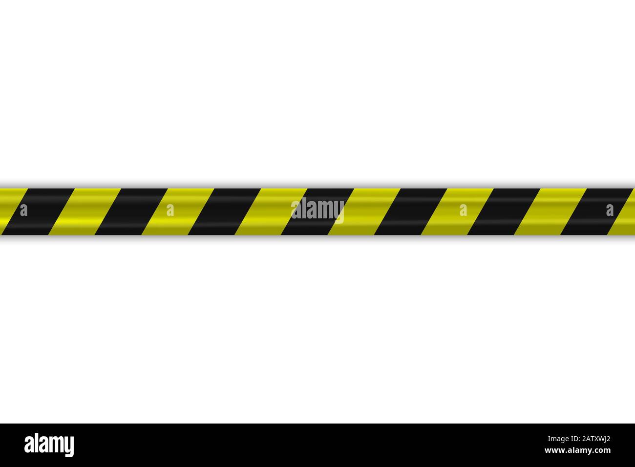 Caution police black and yellow striped borders vector illustration ...
