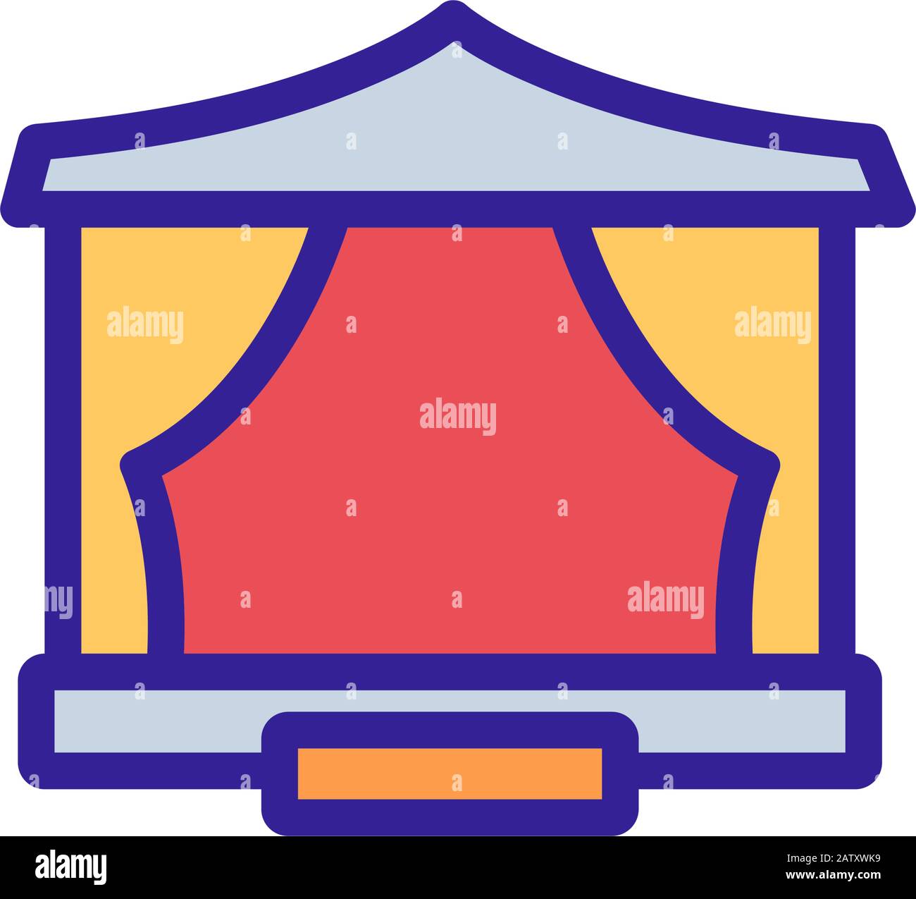 scene icon vector. Isolated contour symbol illustration Stock Vector ...