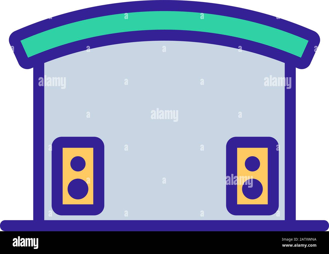 scene icon vector. Isolated contour symbol illustration Stock Vector ...