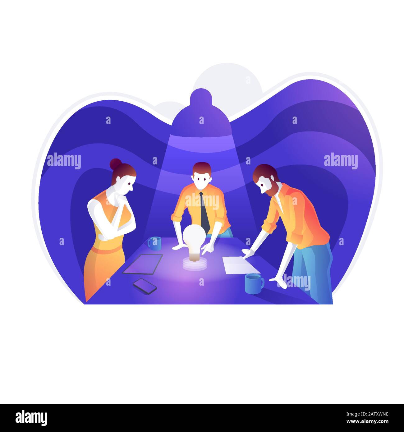 Group of people table discussion design Stock Vector Images - Alamy