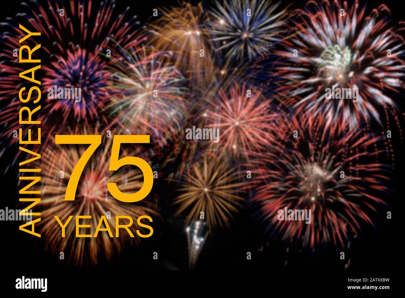 Happy birthday years 75 anniversary of the birthday hi-res stock ...