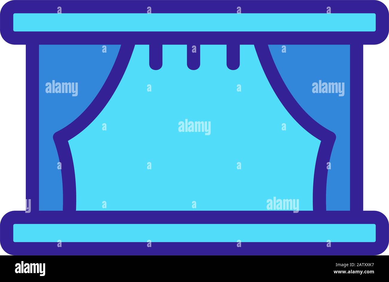 scene icon vector. Isolated contour symbol illustration Stock Vector ...
