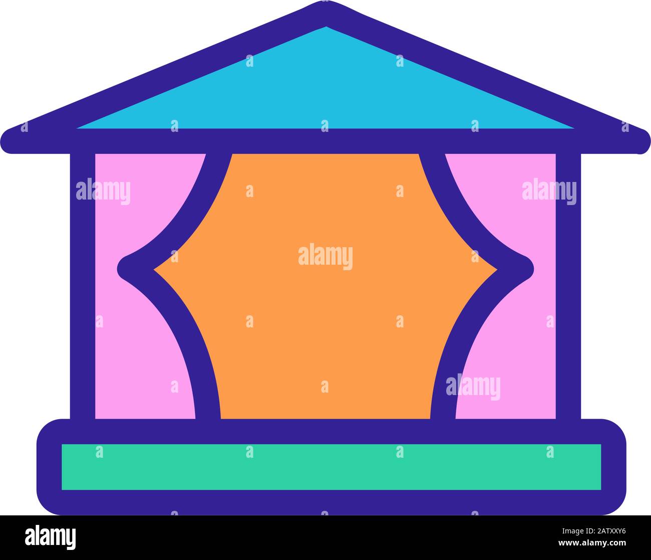 scene icon vector. Isolated contour symbol illustration Stock Vector ...