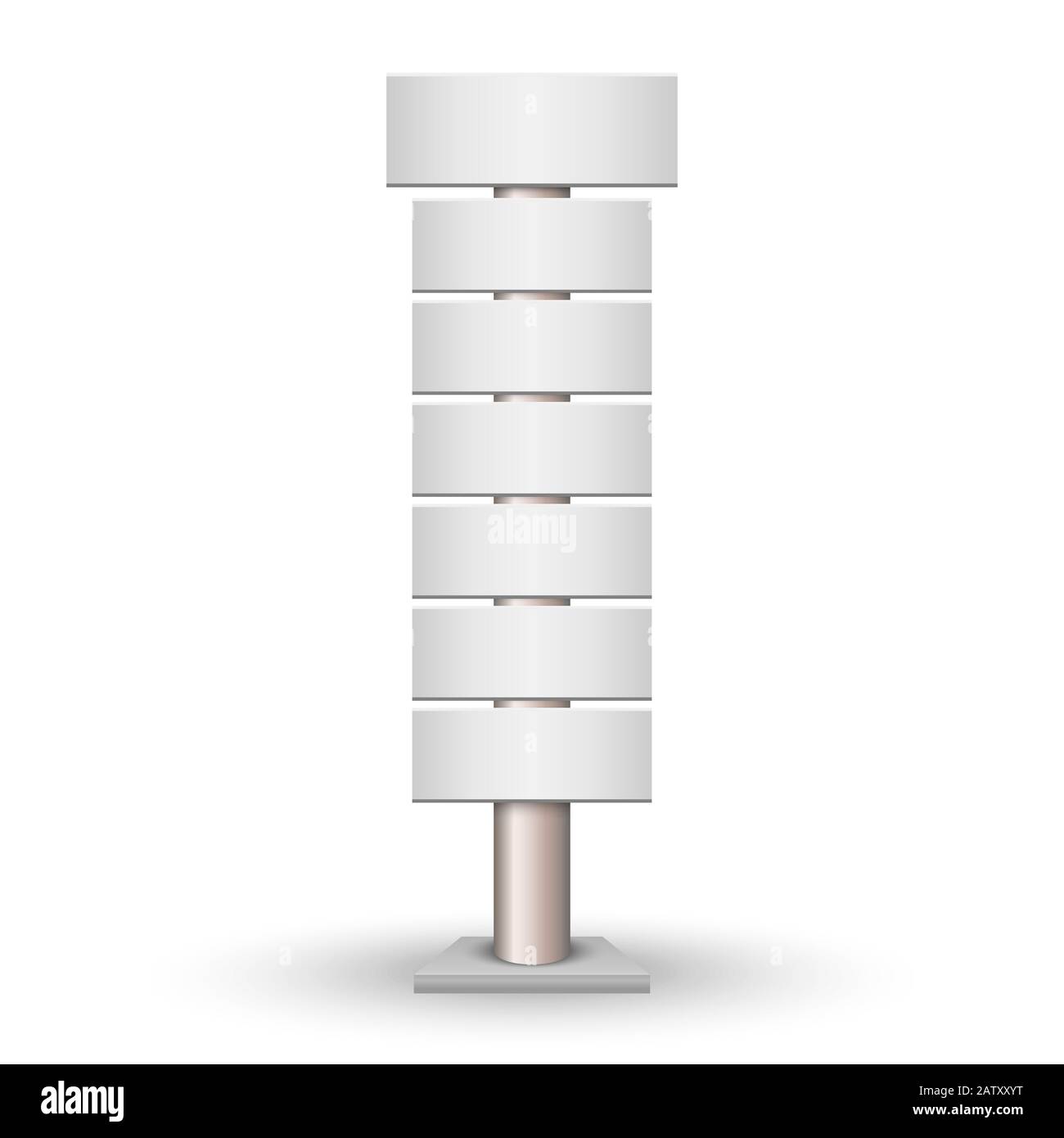 Outdoor advertising pylon, stella or stand template Stock Vector Image ...