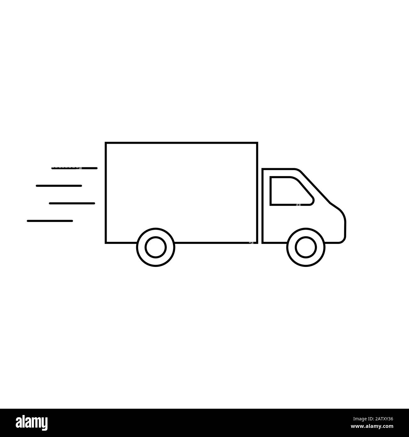 Free delivery van Black and White Stock Photos & Images - Alamy