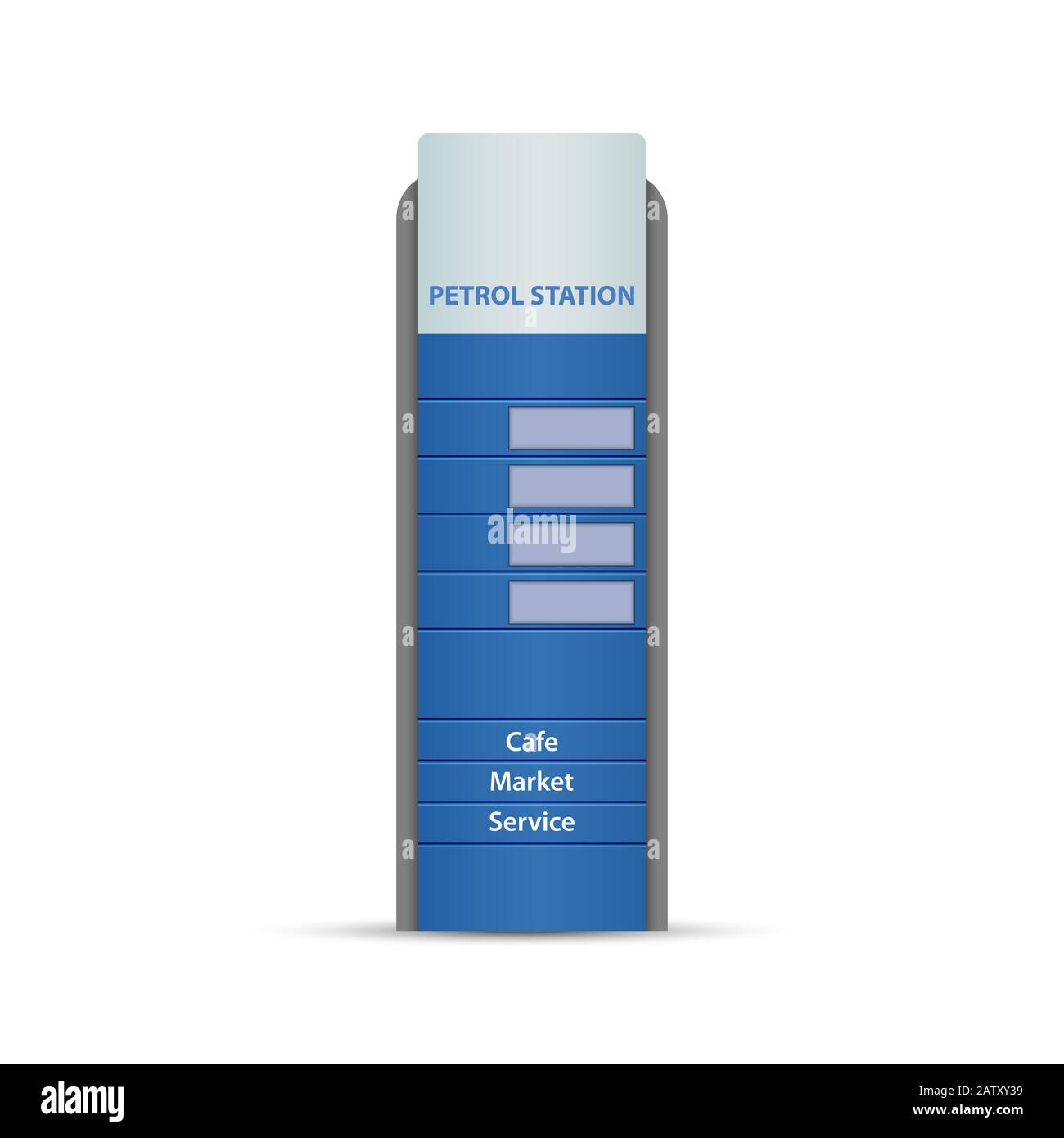 Petrol station board mockup isolated. Filling station service lcd panel ...