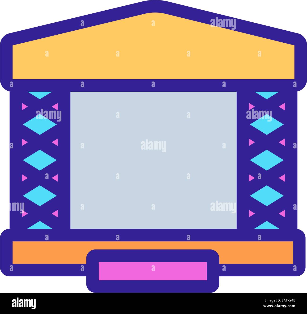 scene icon vector. Isolated contour symbol illustration Stock Vector ...