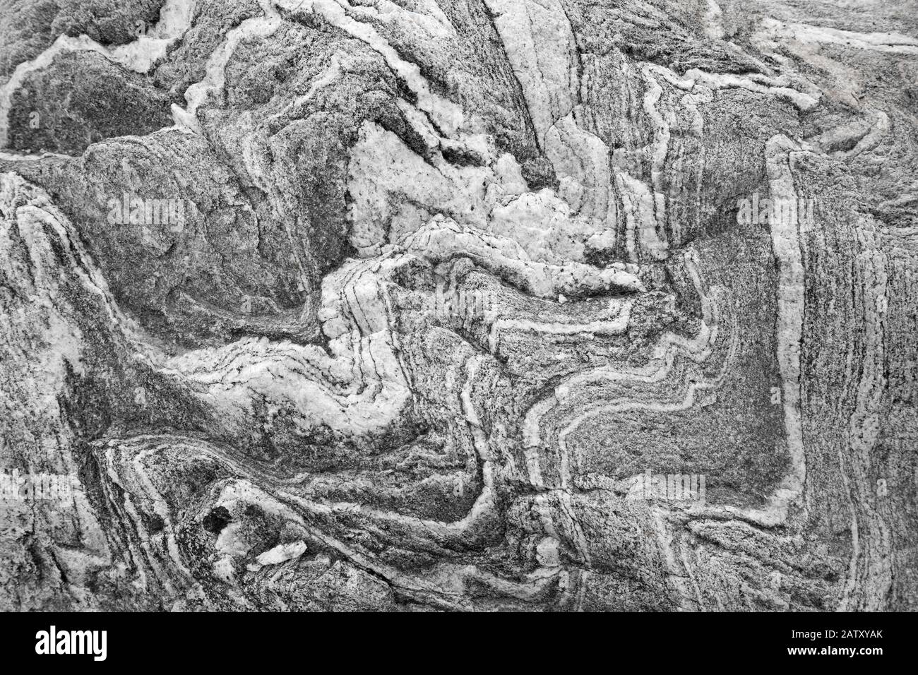 Rock pattern in granite / granit stone at the glacier Gullybreen ...