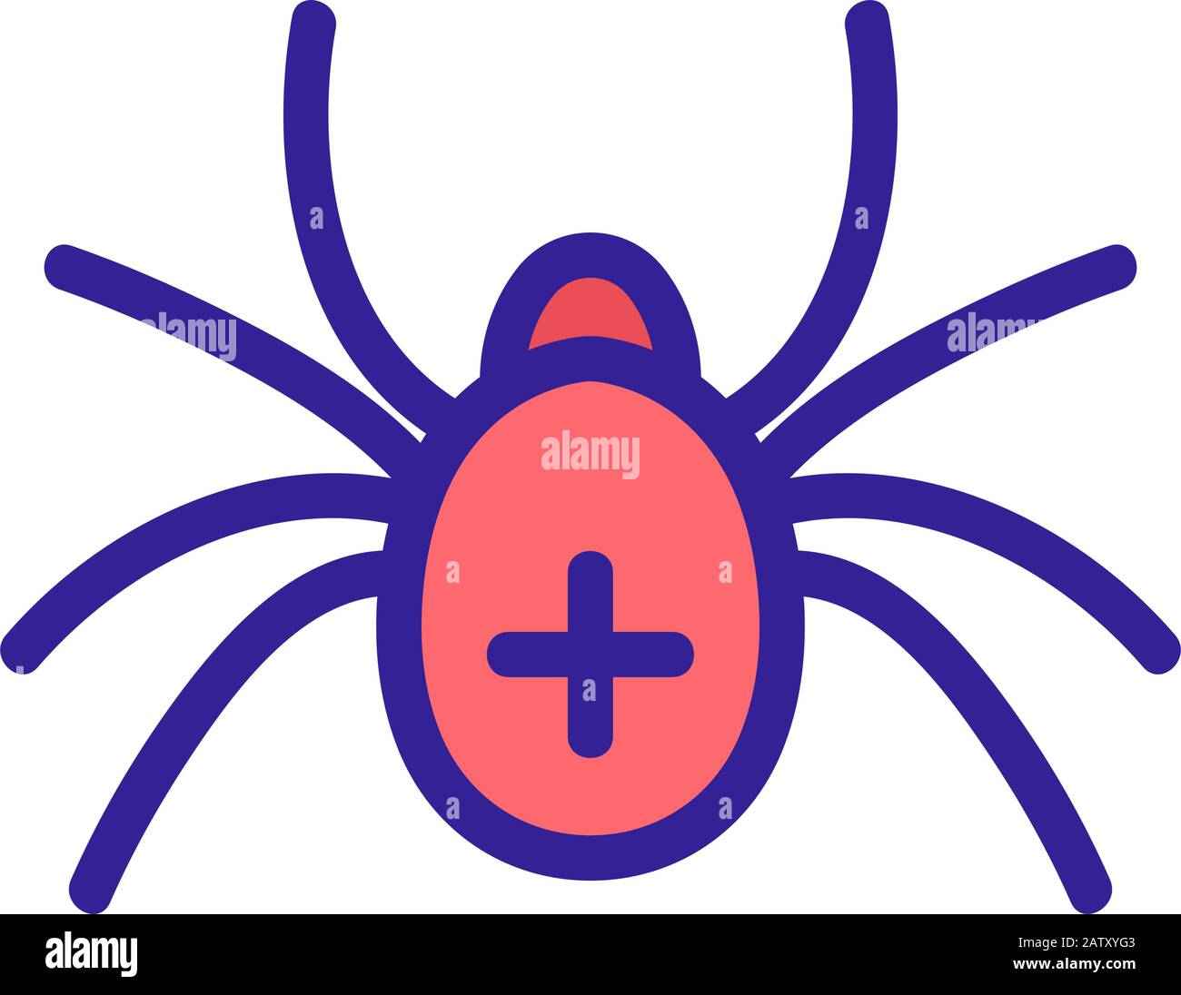 Spider icon vector. Isolated contour symbol illustration Stock Vector ...