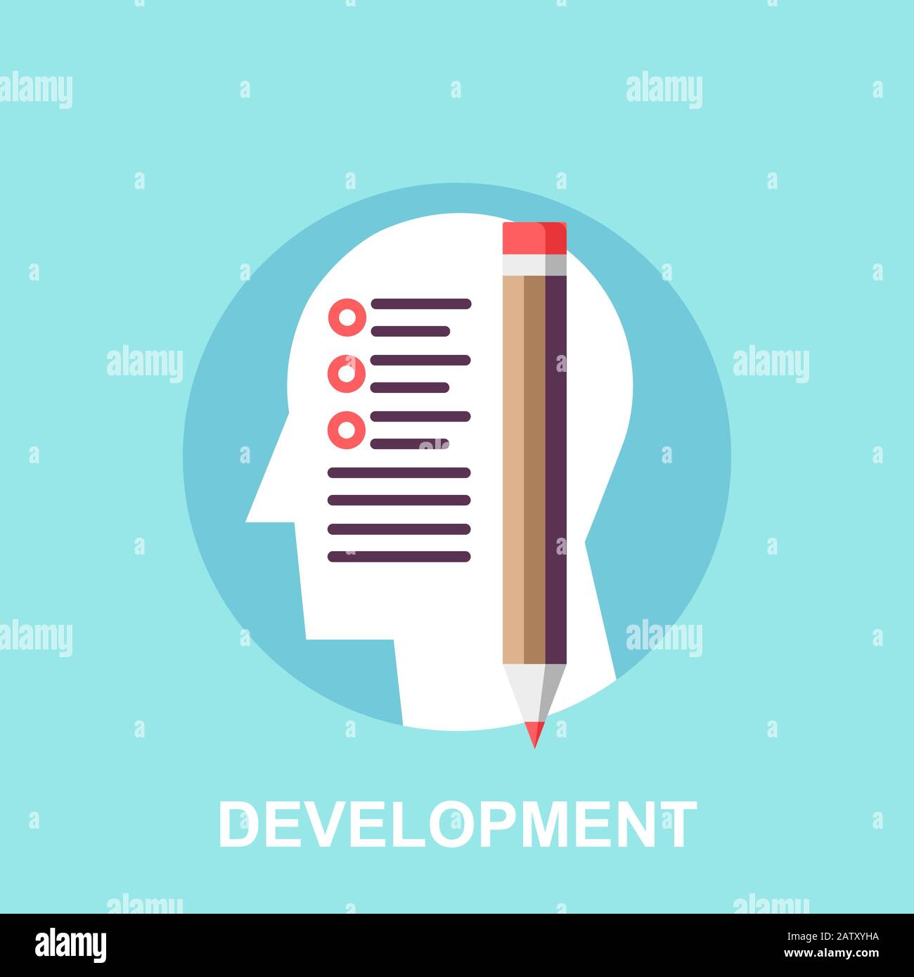 Development or Way to Success Plan in Human Head, Thinking about ...