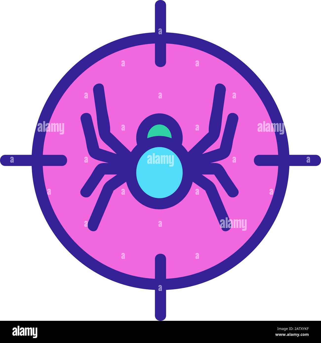 Spider icon vector. Isolated contour symbol illustration Stock Vector ...