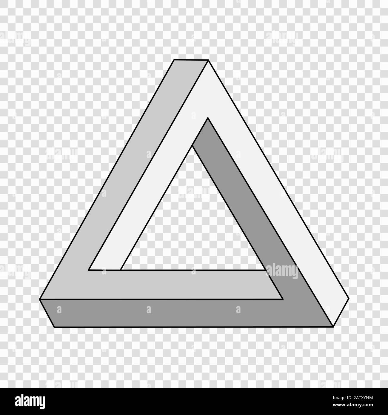 optical geometric illusion penrose triangle. Infinity icon Stock Vector ...