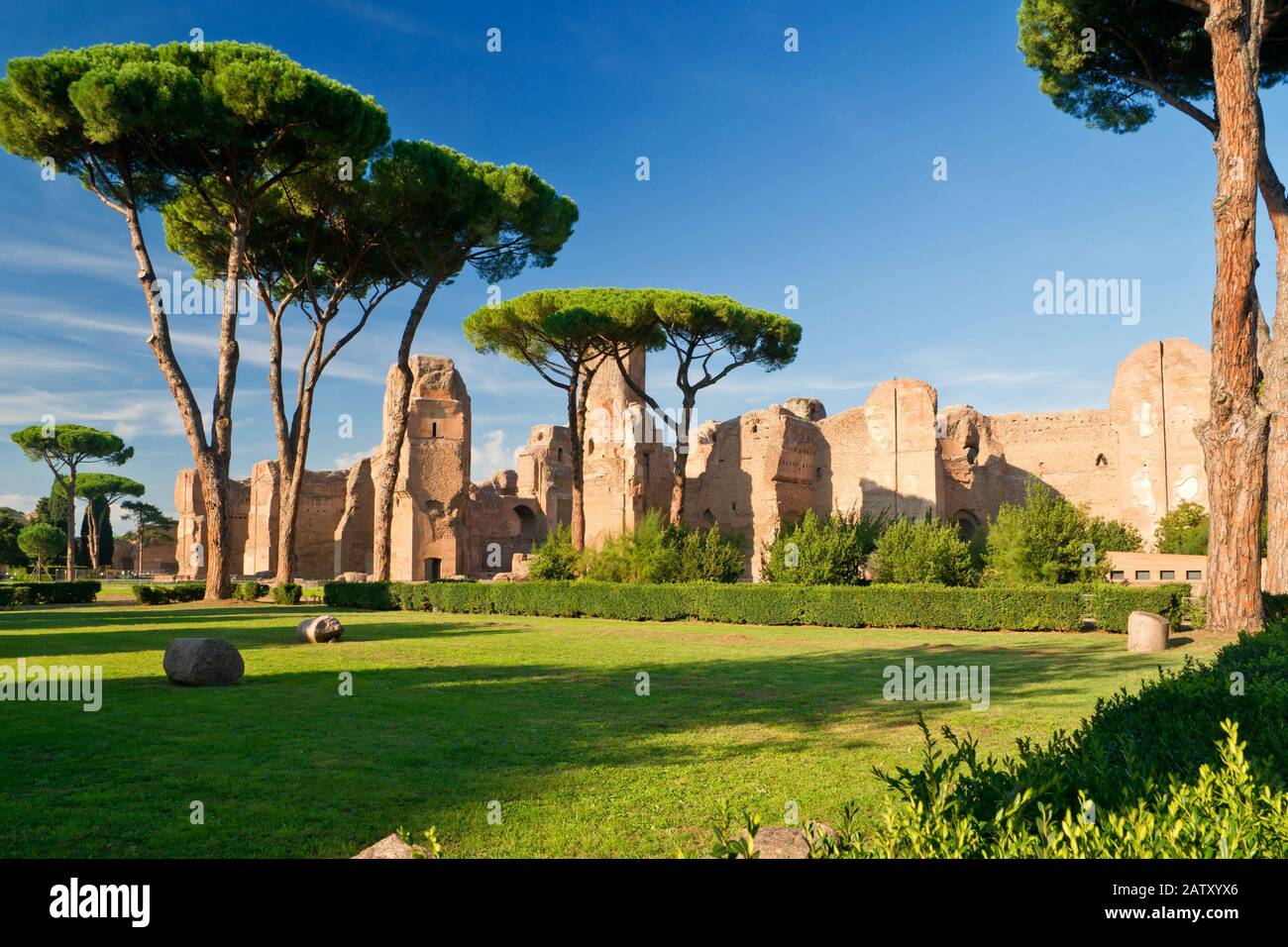 Baths of Caracalla, ancient roman public baths, in Rome, Italy Stock ...