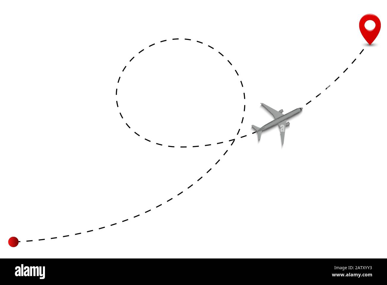 Airplane route dotted lines. plane track Vector illustration Stock ...