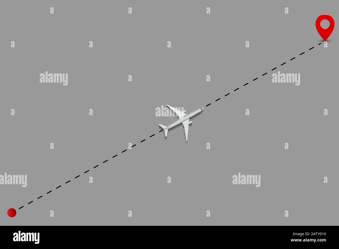 Airplane route dotted lines. plane track Vector illustration Stock ...
