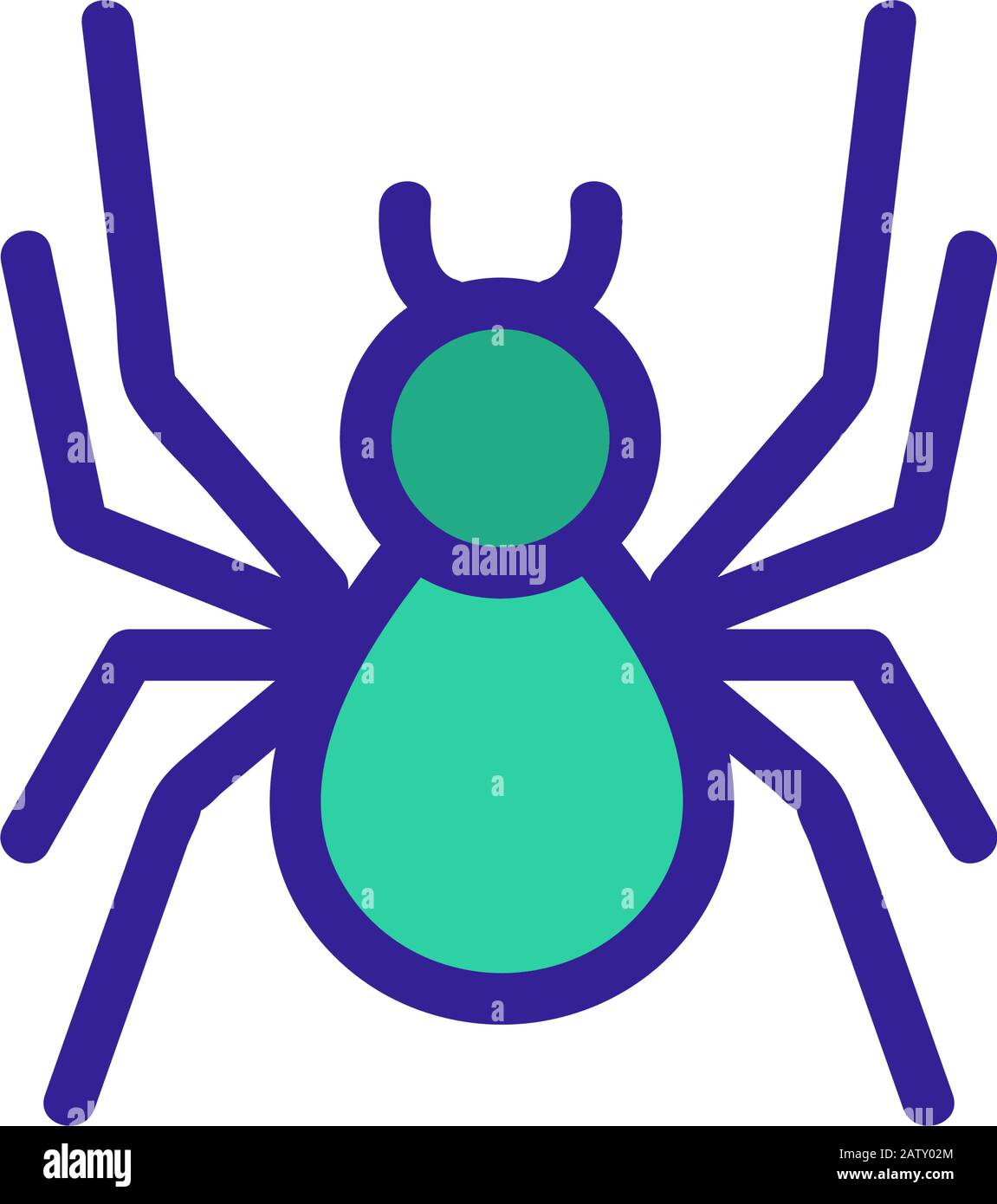 Spider icon vector. Isolated contour symbol illustration Stock Vector ...