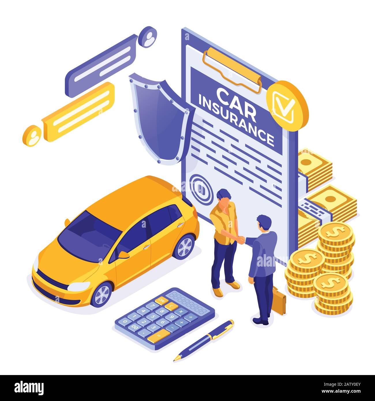 Insurance agreement Stock Vector Images - Alamy