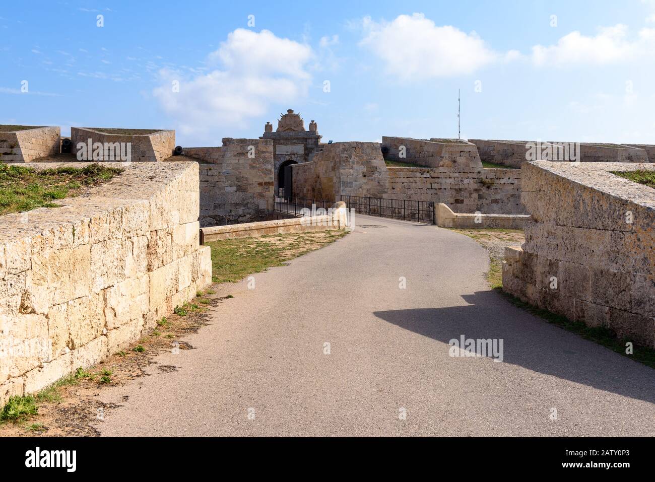 Menorca, Spain - Ocober 13, 2019: Entrance to La Mola, fortress of ...