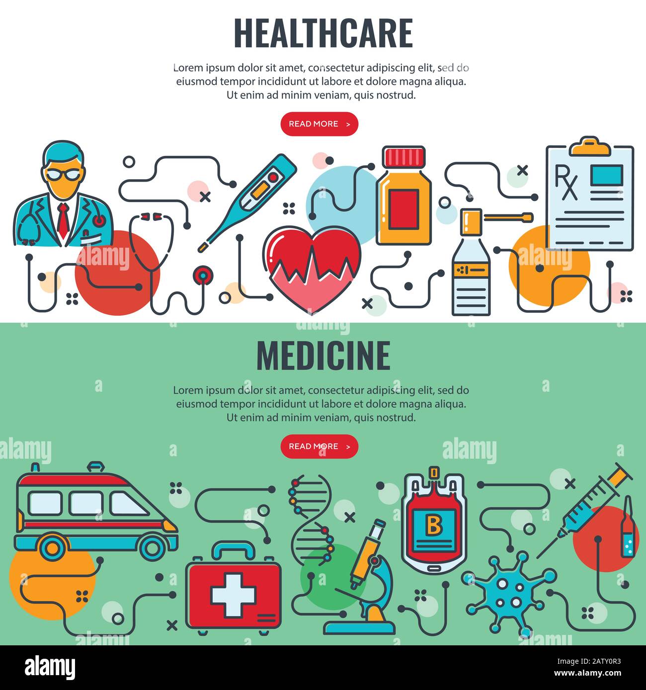 Healthcare banners hi-res stock photography and images - Alamy