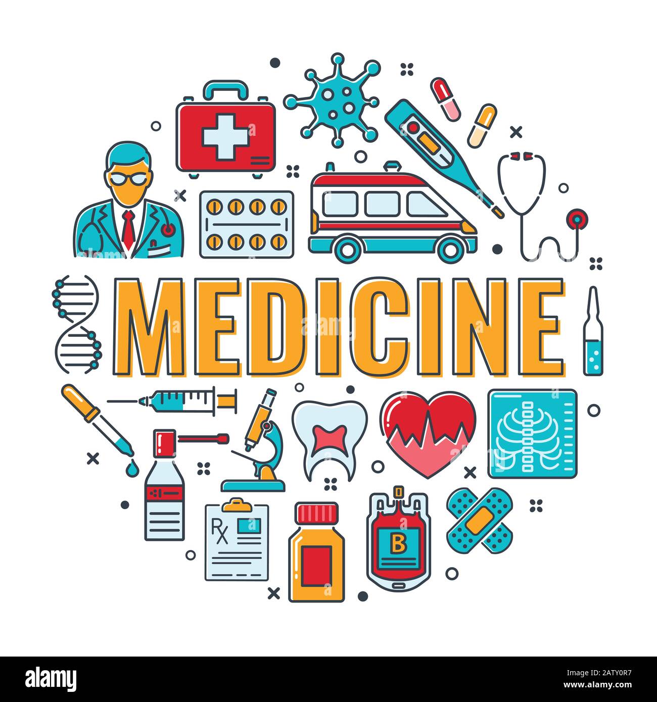 Medicine and Healthcare Banner Stock Vector Image & Art - Alamy