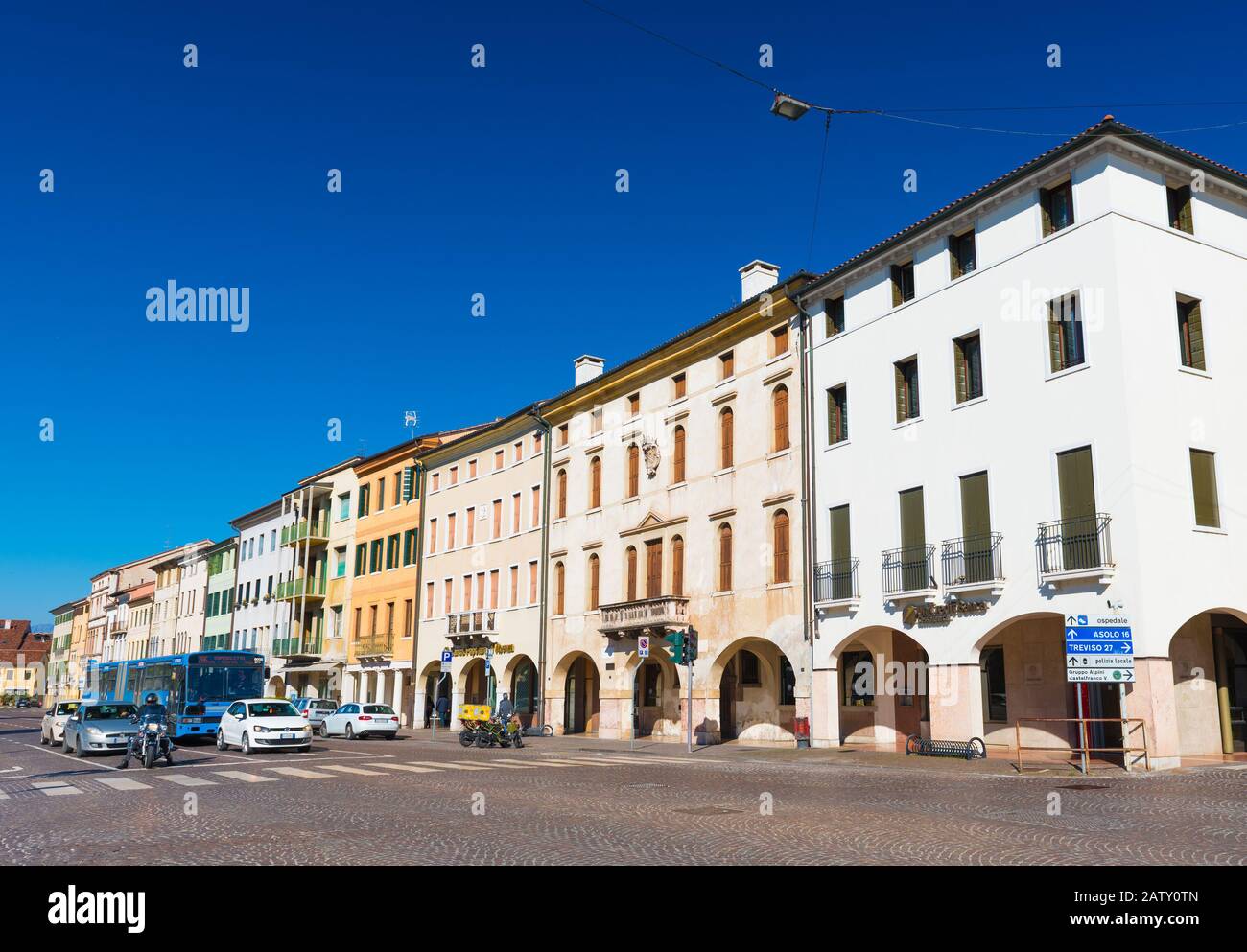 Castelfranco Veneto - February 2017, Veneto, Italy: Residential houses ...