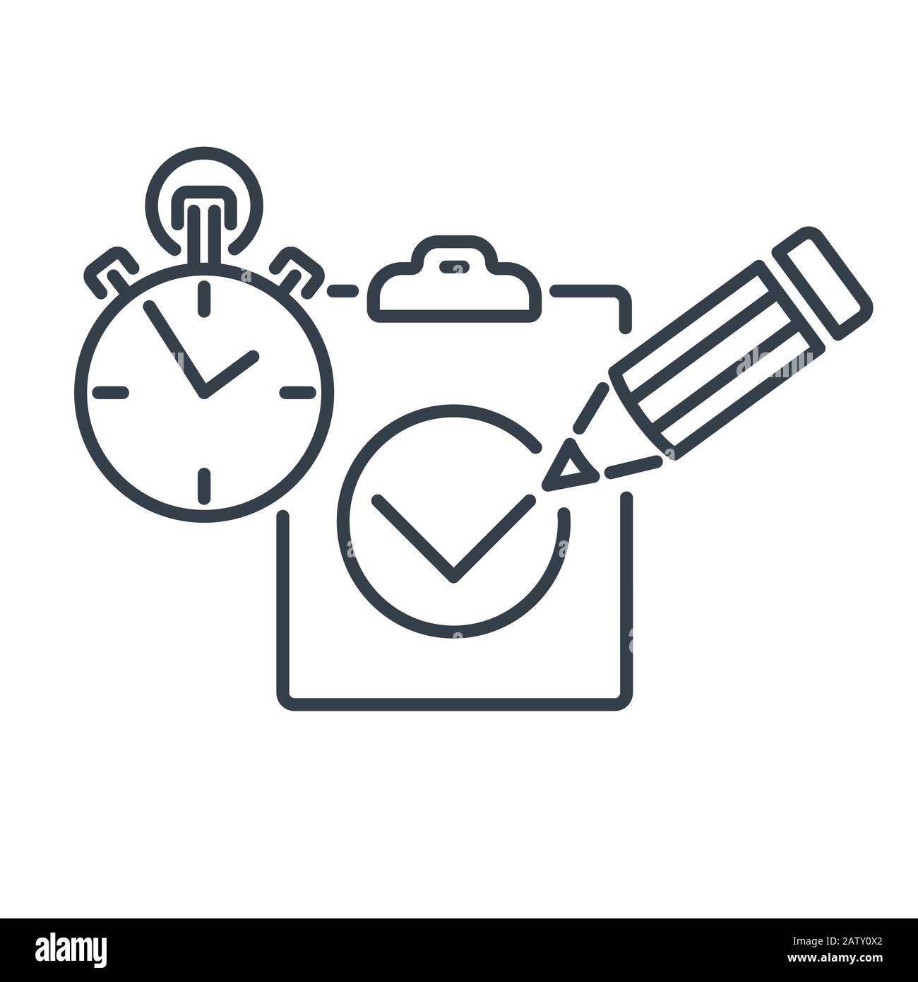 Examination test line icon Cut Out Stock Images & Pictures - Alamy