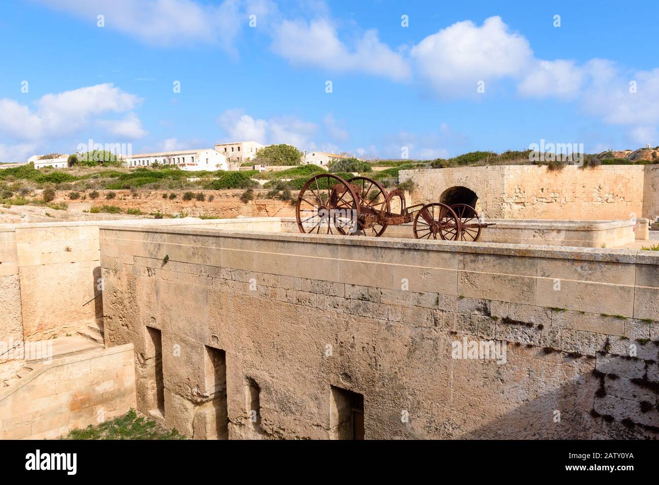 Menorca, Spain - Ocober 13, 2019: La Mola, fortress of Isabel II in ...