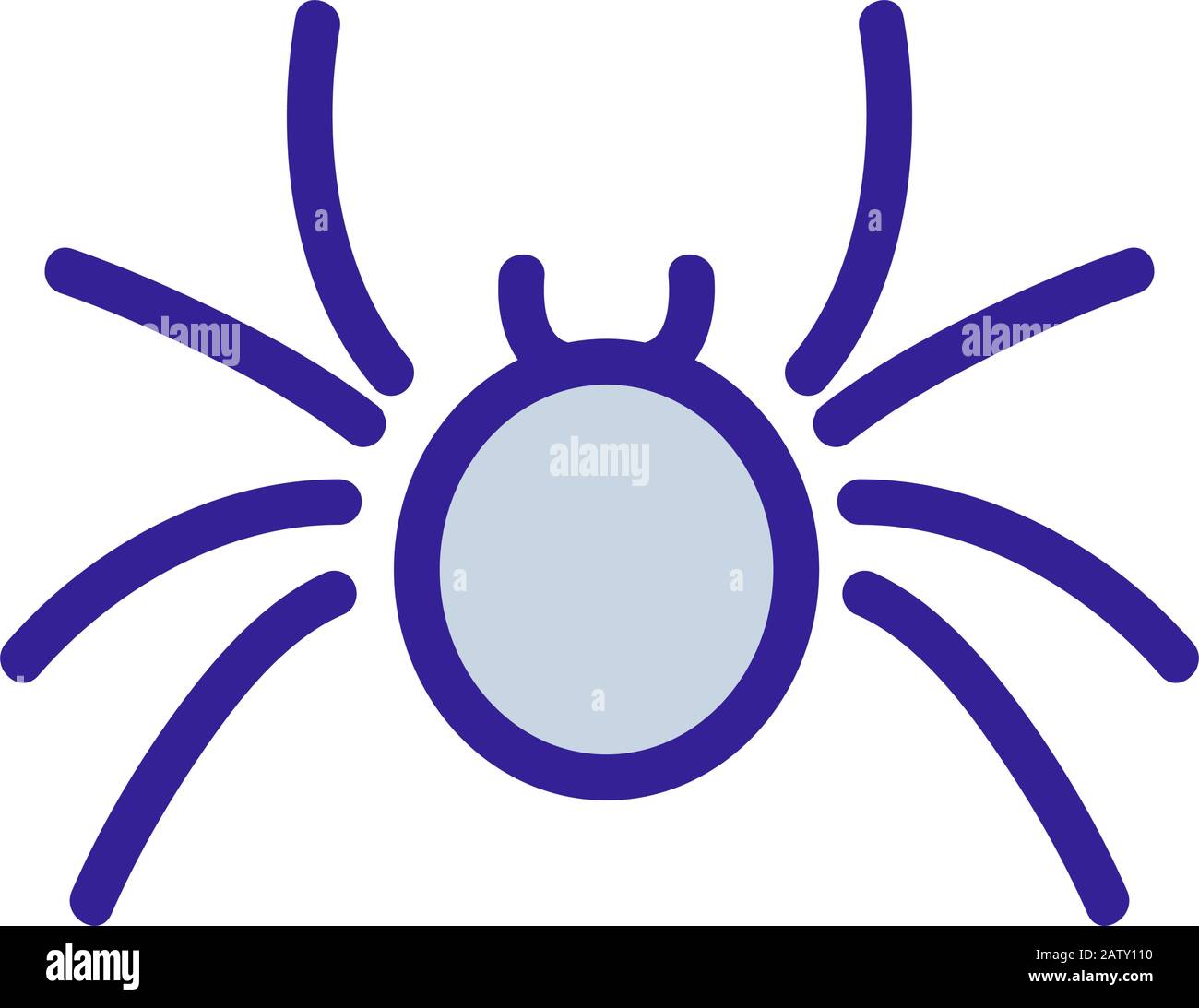 Spider icon vector. Isolated contour symbol illustration Stock Vector ...