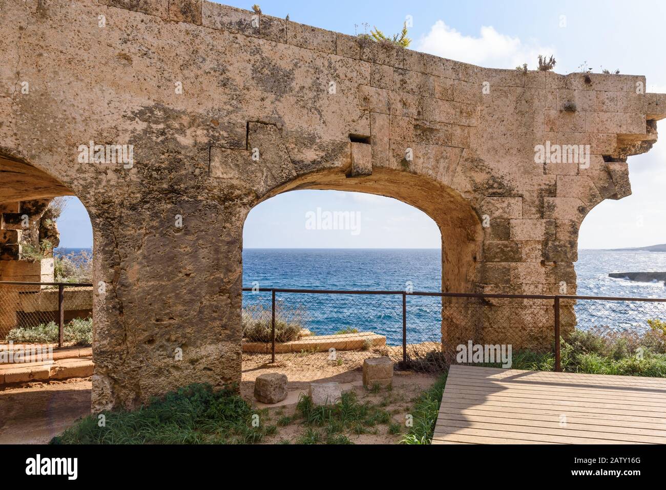 Menorca, Spain - Ocober 13, 2019: Arches in Fortaleza de La Mola in ...