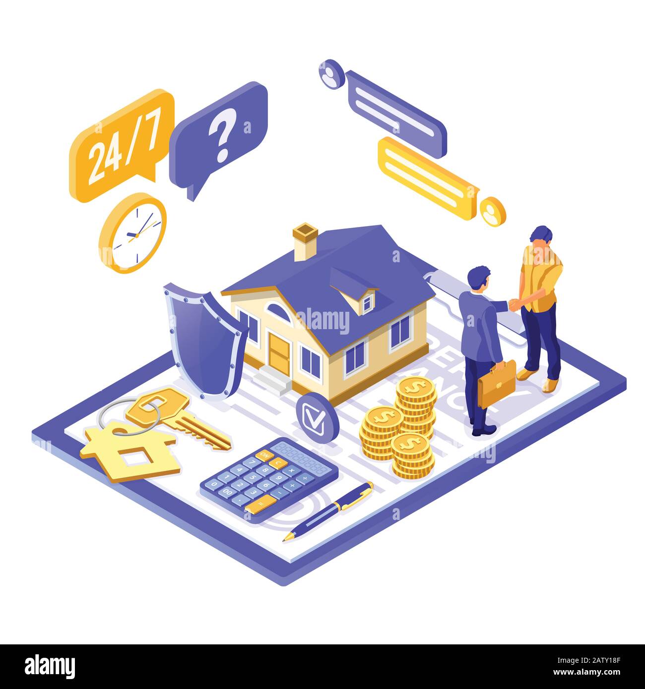 Insurance protection real estate Cut Out Stock Images & Pictures - Alamy