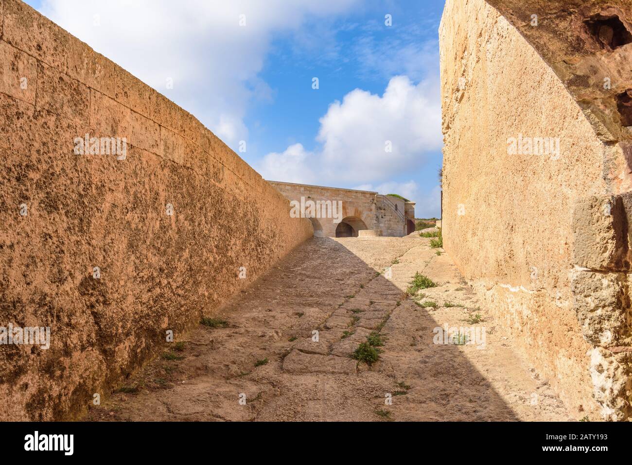 Menorca, Spain - Ocober 13, 2019: La Mola, fortress of Isabel II in ...