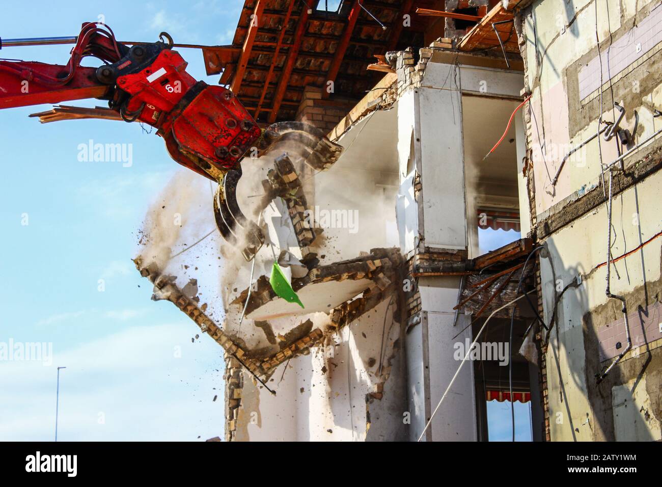 Wall of road demolition debris hi-res stock photography and images - Alamy