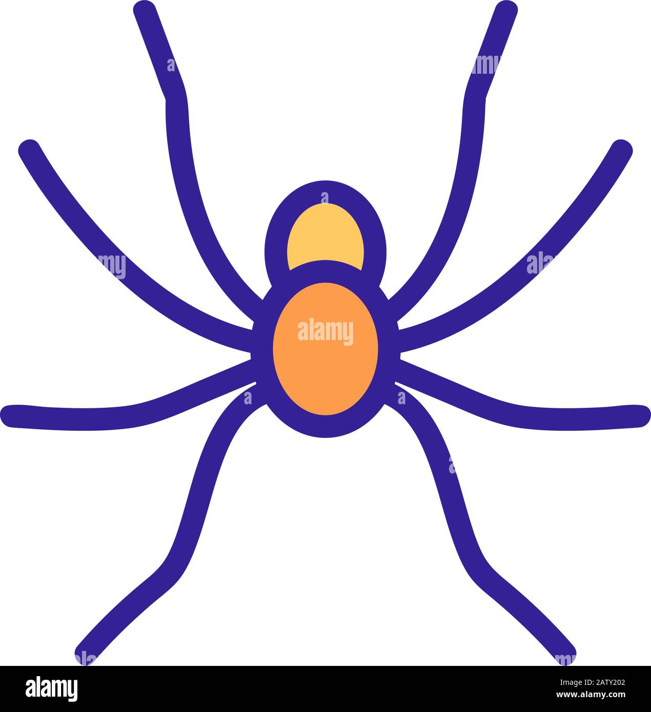 Spider icon vector. Isolated contour symbol illustration Stock Vector ...