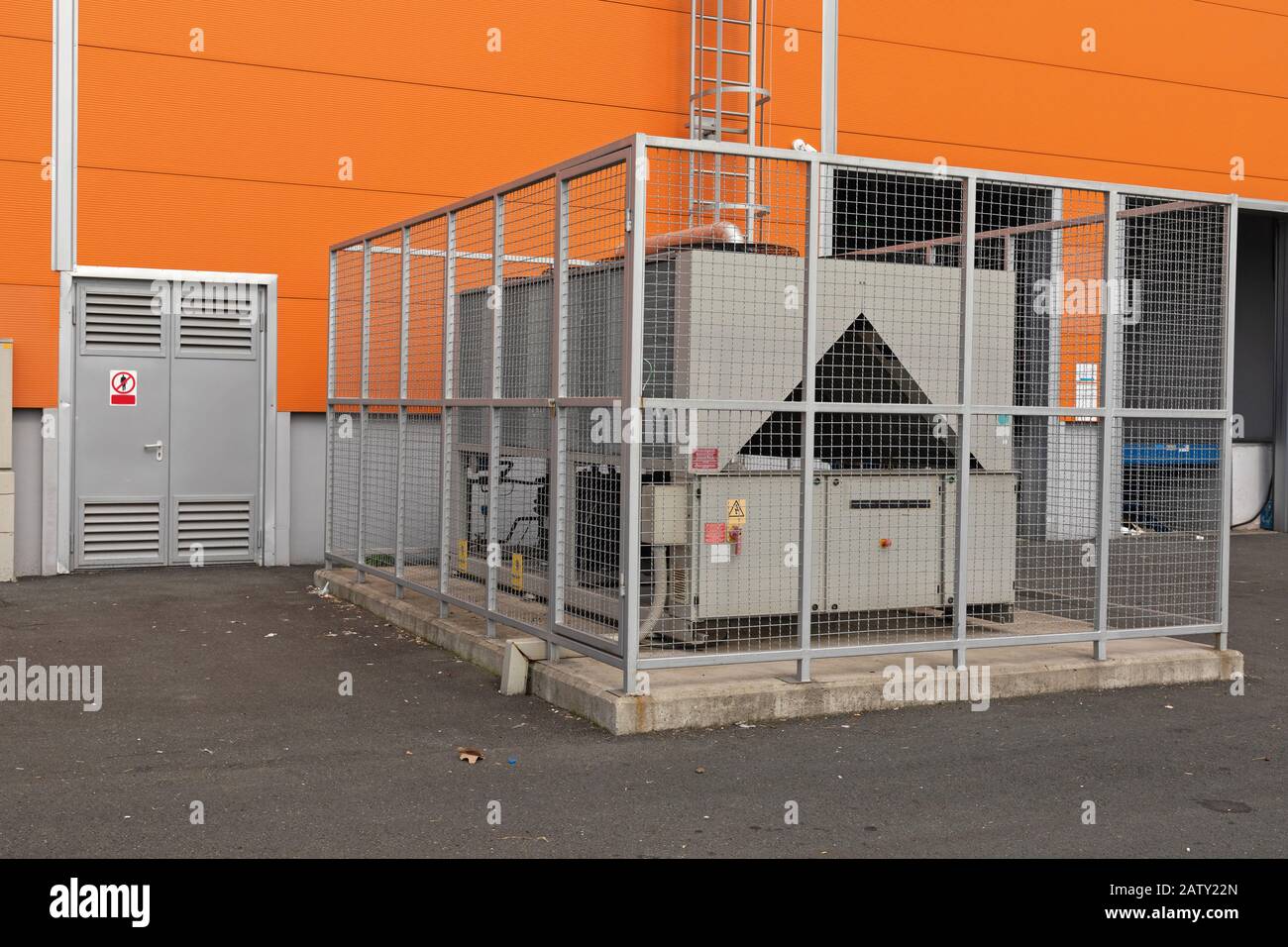 Air Conditioner and Power Unit at Warehouse Stock Photo - Alamy