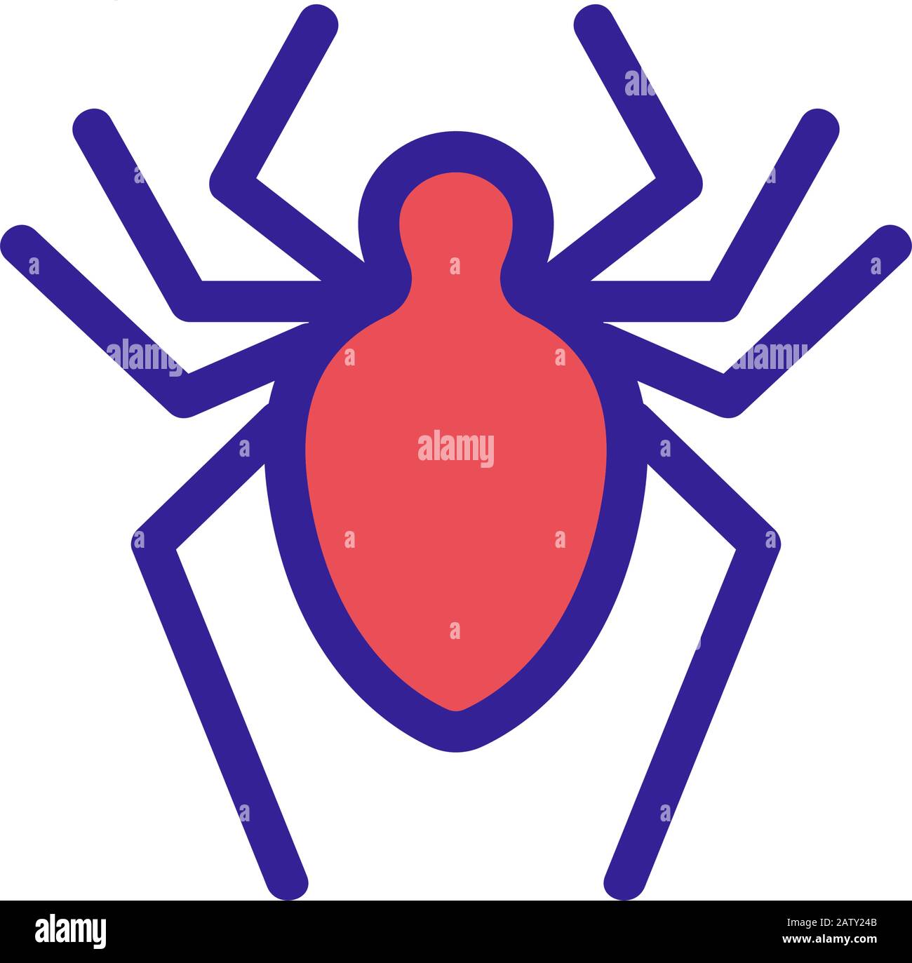Spider icon vector. Isolated contour symbol illustration Stock Vector ...