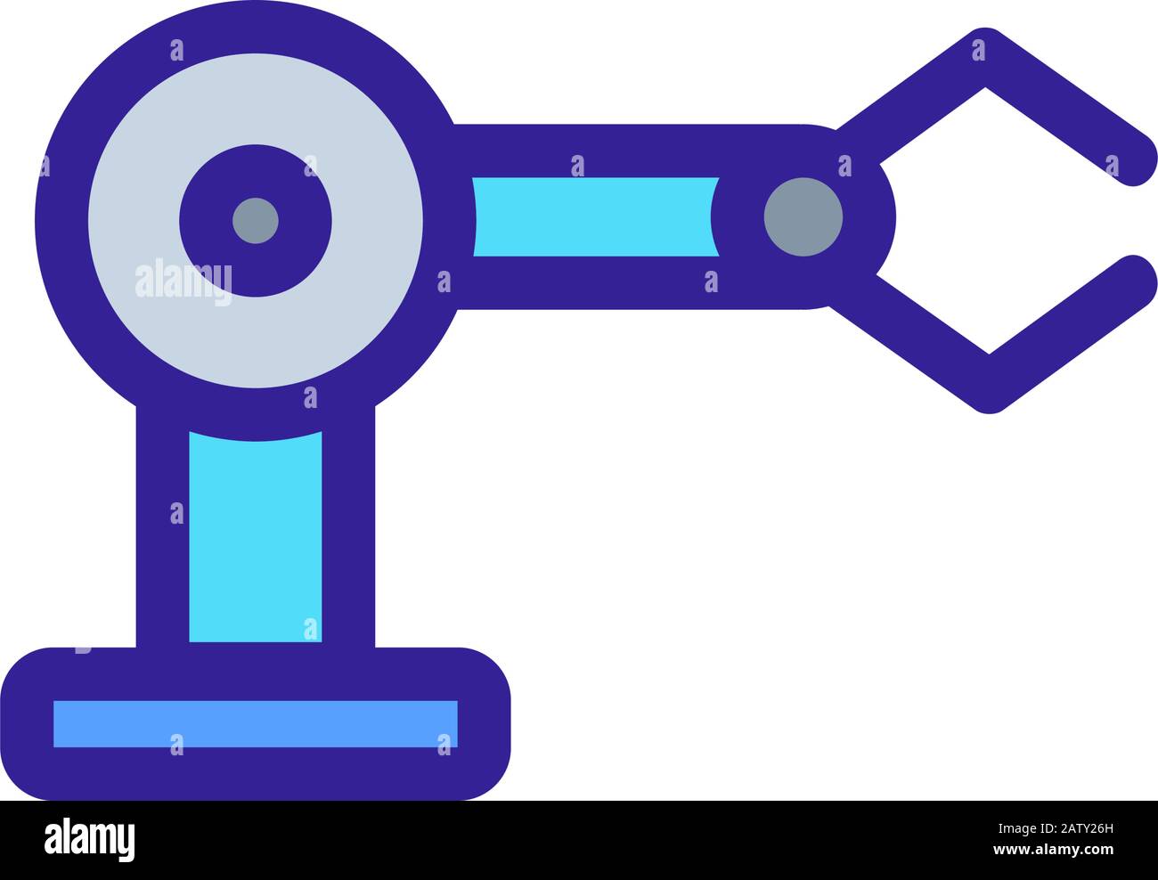 Robot icon vector. Isolated contour symbol illustration Stock Vector ...