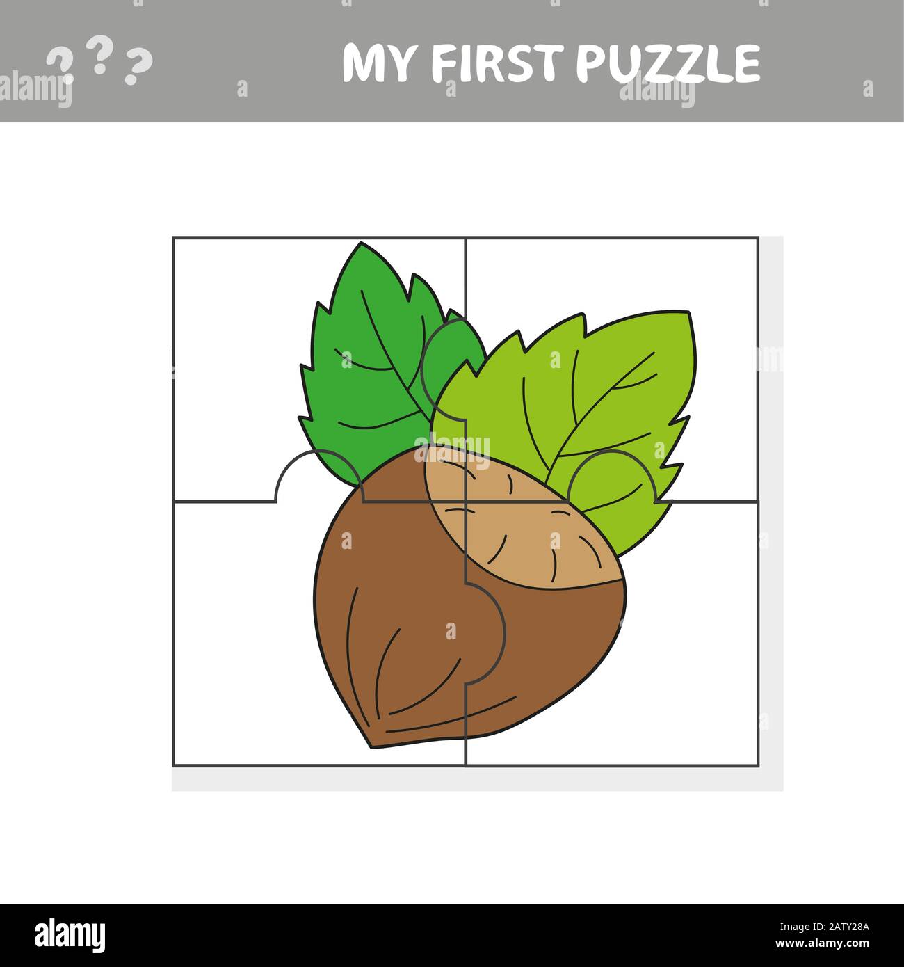 Education Jigsaw Puzzle Game for Preschool Children with nut - my first ...
